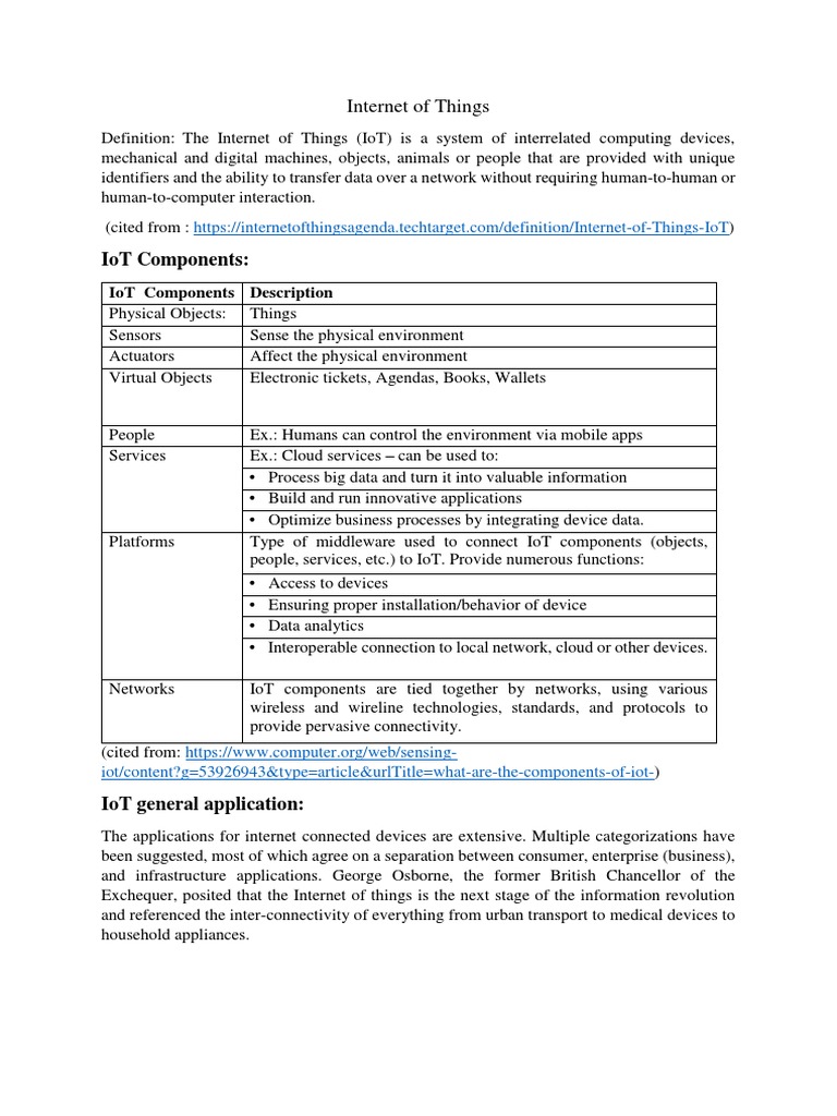 Iot Components:: Internet of Things | Download Free PDF | Internet Of ...