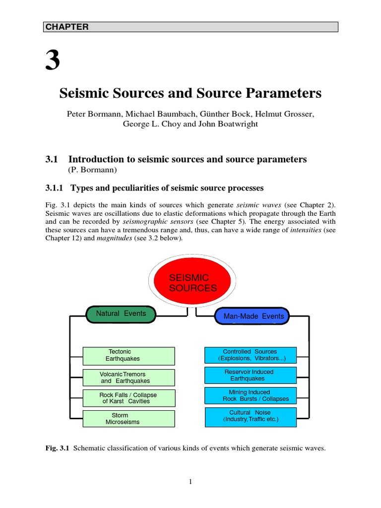 3.1 Introduction To Seismic Sources and Source Parameters | PDF | Moment Magnitude Scale ...