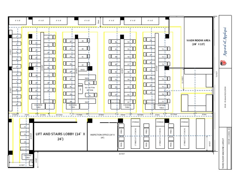 Floor Plan For Sewing Department | PDF | Textiles | Textile Arts