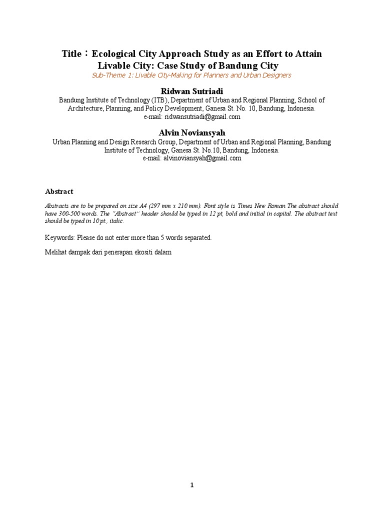 Abstract Template | PDF