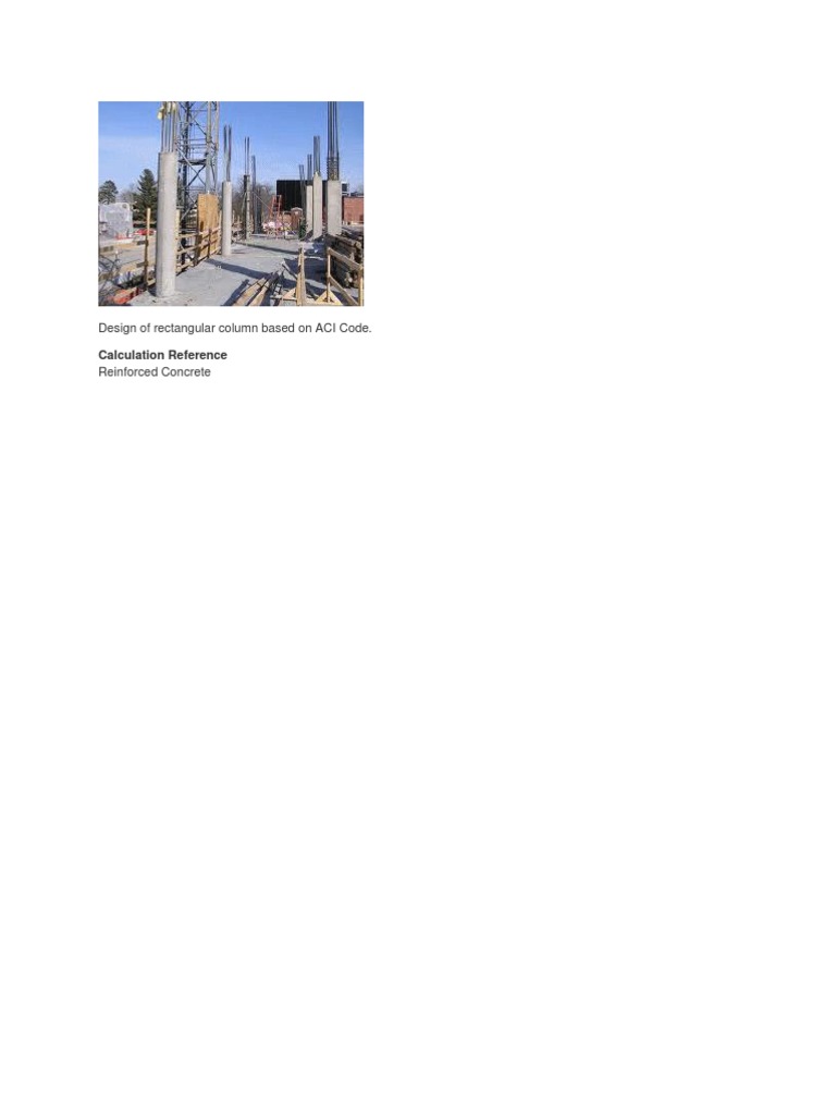 Rectangular Column Design per ACI Code | PDF