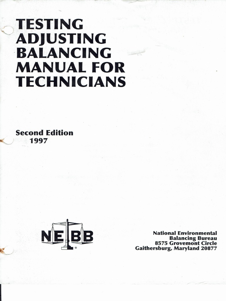 Testing Adjusting Balancing Manual For Technicians PDF | PDF