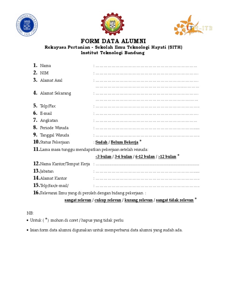 Form Data Alumni | PDF