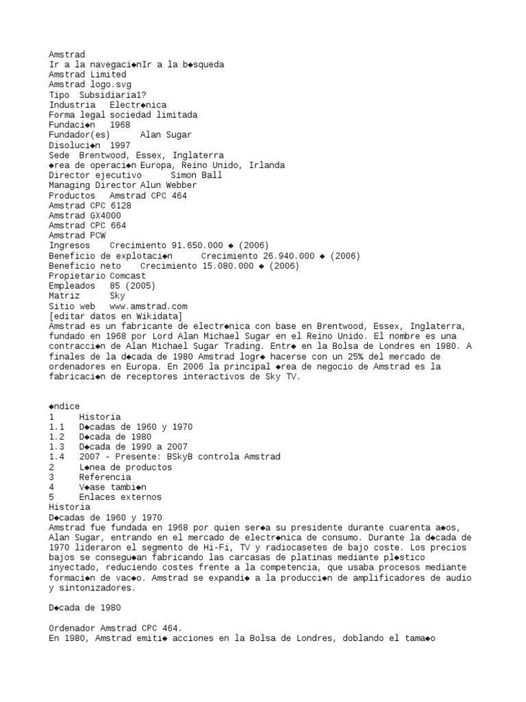 Amstrad Wiki | PDF | Microcomputadoras | Plataformas de videojuegos