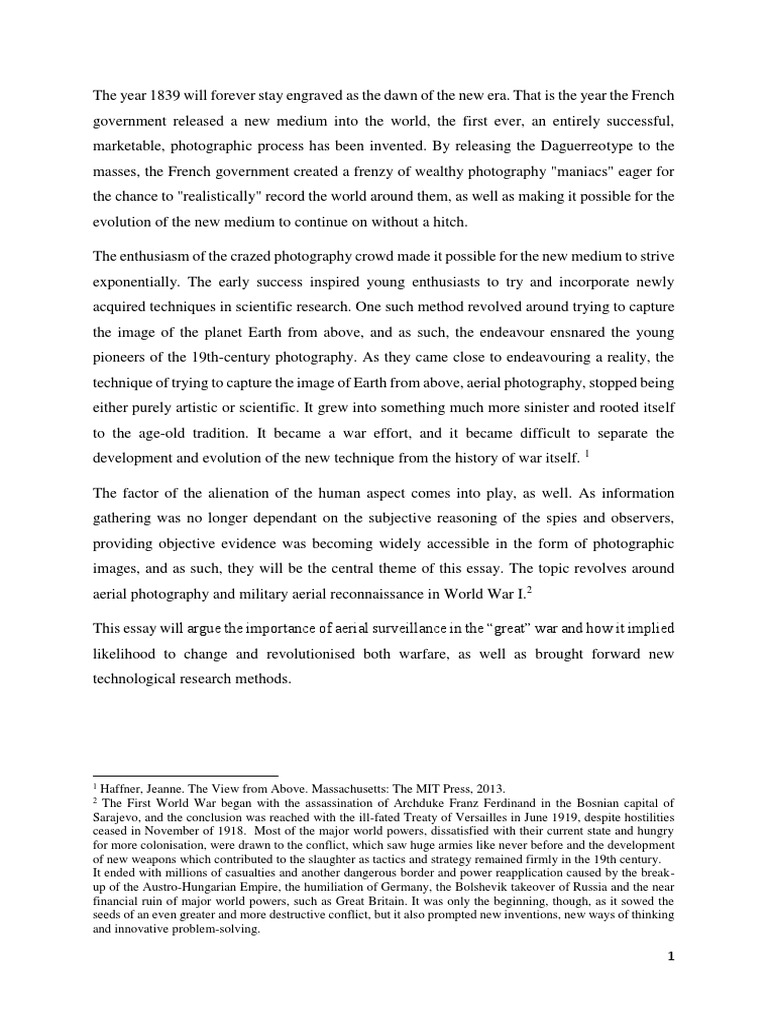 Aerial Photography Essay | PDF | Aerial Photography | Camera Lens