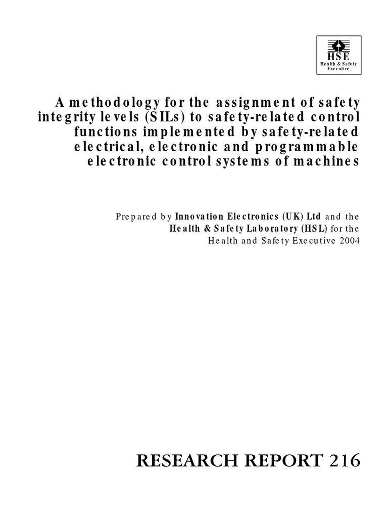 SIL - Hse Research Report | PDF | Risk | Safety