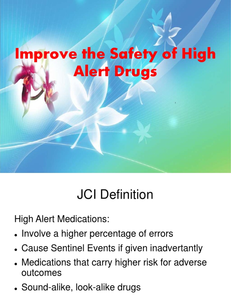 High Alert Medication English | PDF | Intravenous Therapy | Saline ...