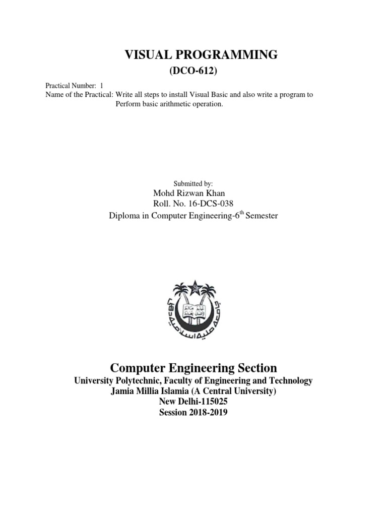 Installing Visual Basic and Creating a Basic Arithmetic Calculator ...