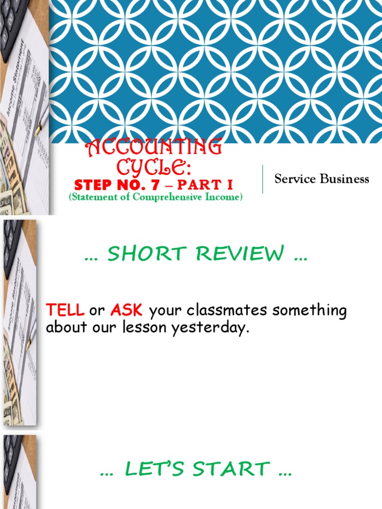 Accounting Cycle of A Service Business-Step 7-Introduction To Financial ...