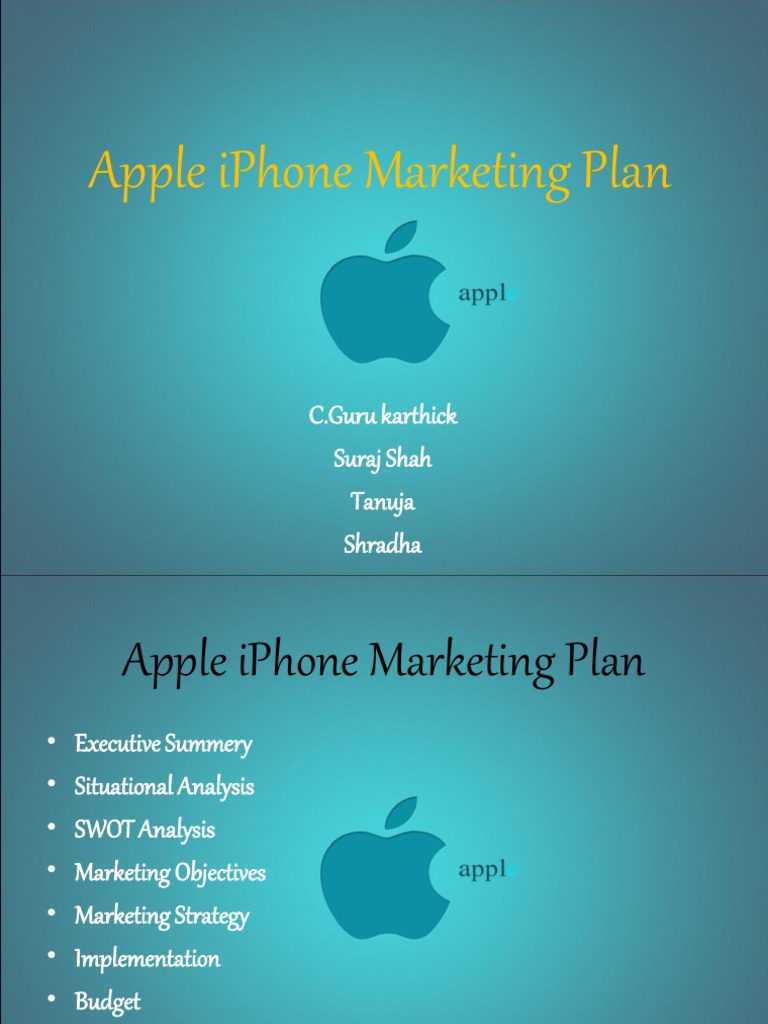 Apple Marketing Plan | PDF | Apple Inc. | I Phone