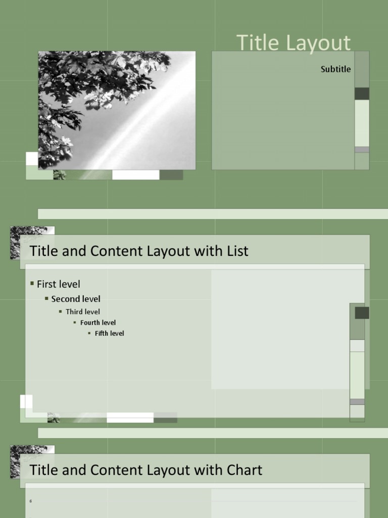 Document Layout Types: Titles, Lists, Charts, Tables & SmartArt | PDF