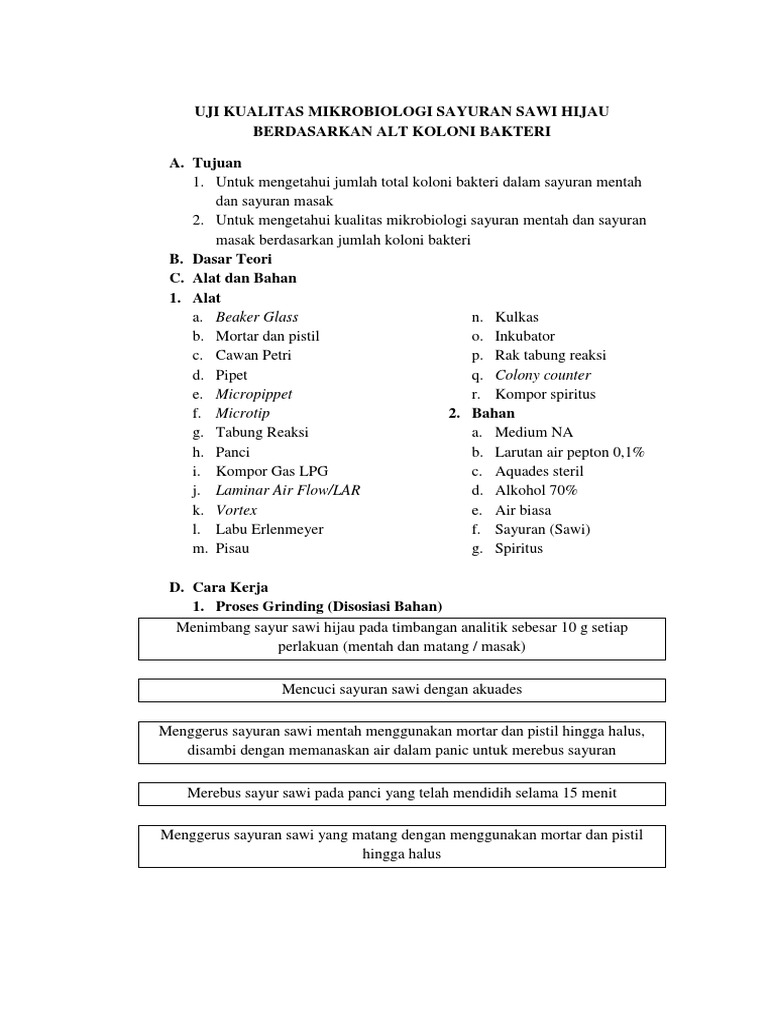 Laporan Perhitungan Alt Sayuran | PDF | Kesehatan Holistik | Sains ...