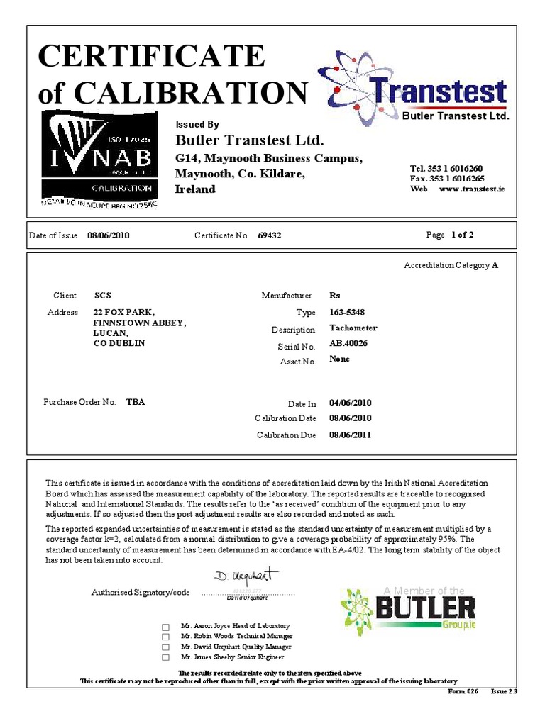 Tachometer PDF | PDF | Calibration | Scientific Observation