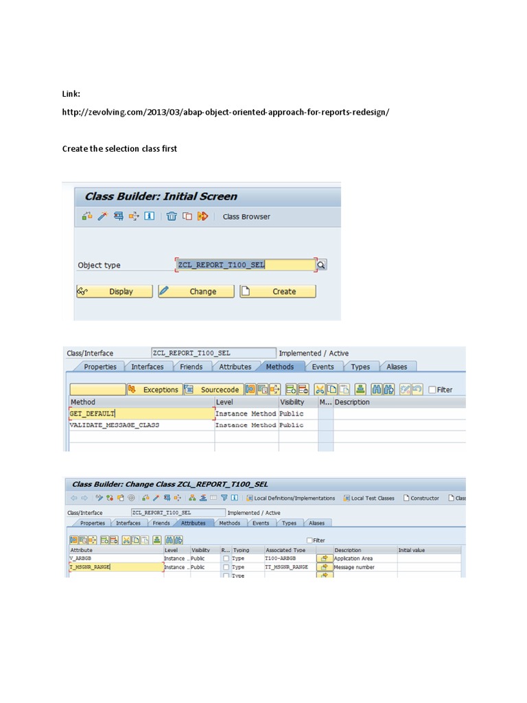 Abap Object Oriented Approach For Reports Redesign Pdf Method Computer Programming