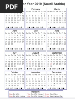 Aramco Operational Calendar 2025 | PDF | Semitic Words And Phrases