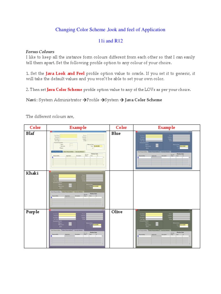 EBS Color Palate