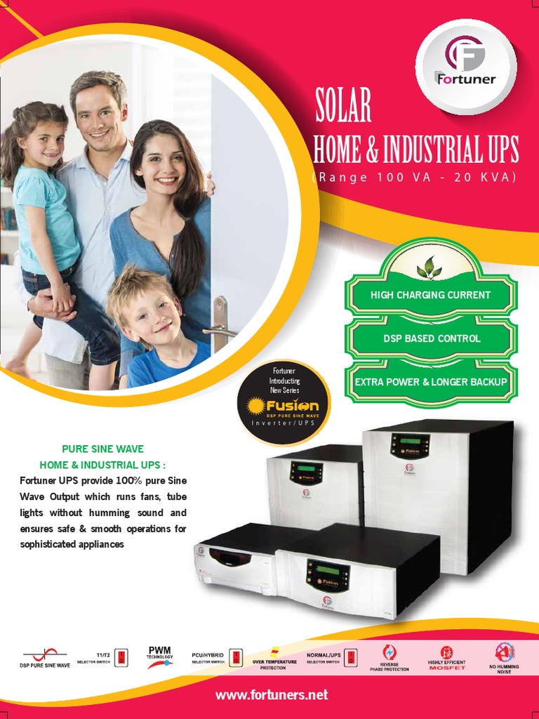 Fortuner Solar Home & Industrial UPS Series | PDF | Power Inverter ...
