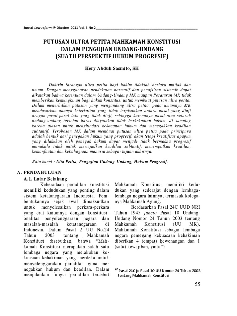 Hukum Progresif Dalam Ultra Petita | PDF