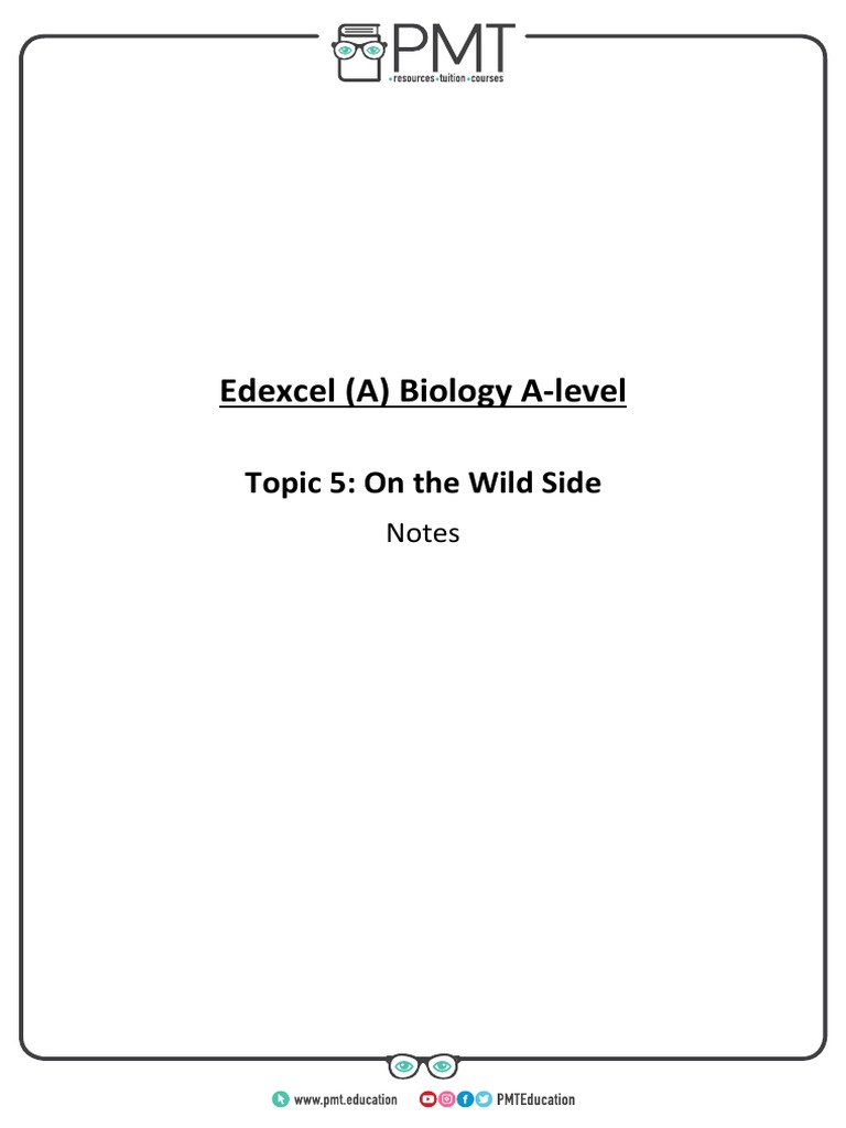 Summary Notes - Topic 5 Edexcel (A) Biology A-Level | PDF ...