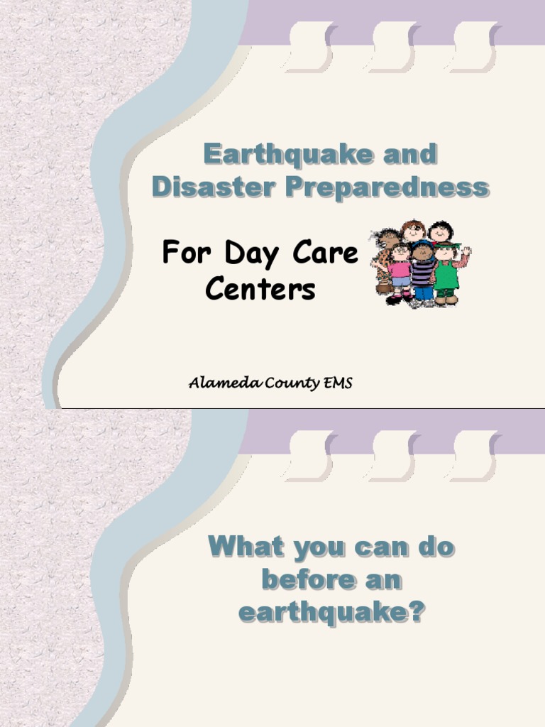 Earthquake Preparedness for Day Care Centers | PDF | Emergency ...