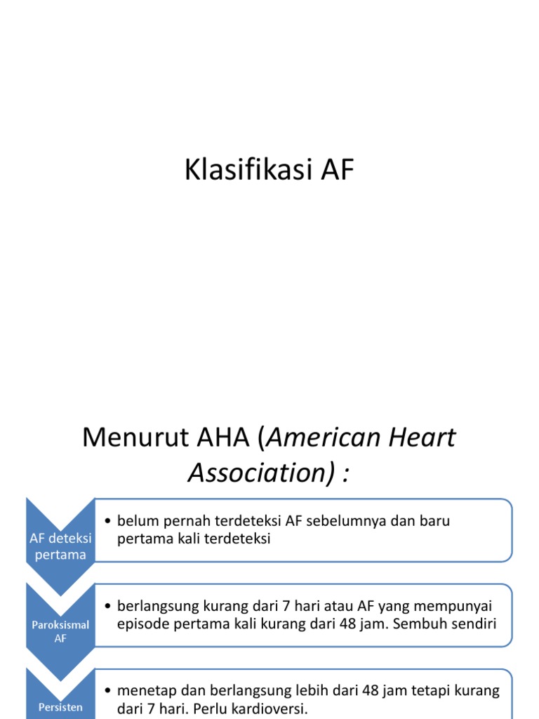 Klasifikasi Atrial Fibrilasi Menurut AHA | PDF