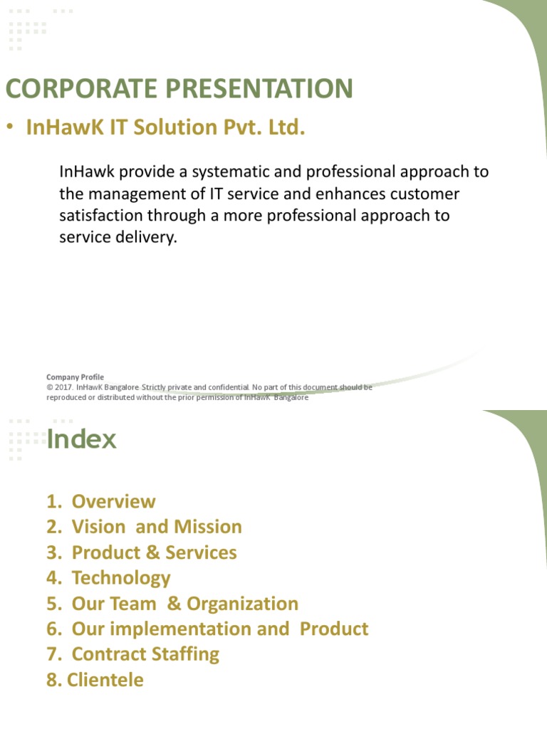 InHawk IT Solution PVT LTD - Profile | PDF | Oracle Database ...