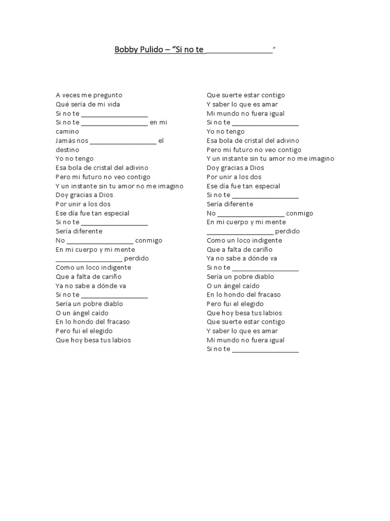 Canción Imperfecto/pluscuamperfecto Subjuntivo | PDF