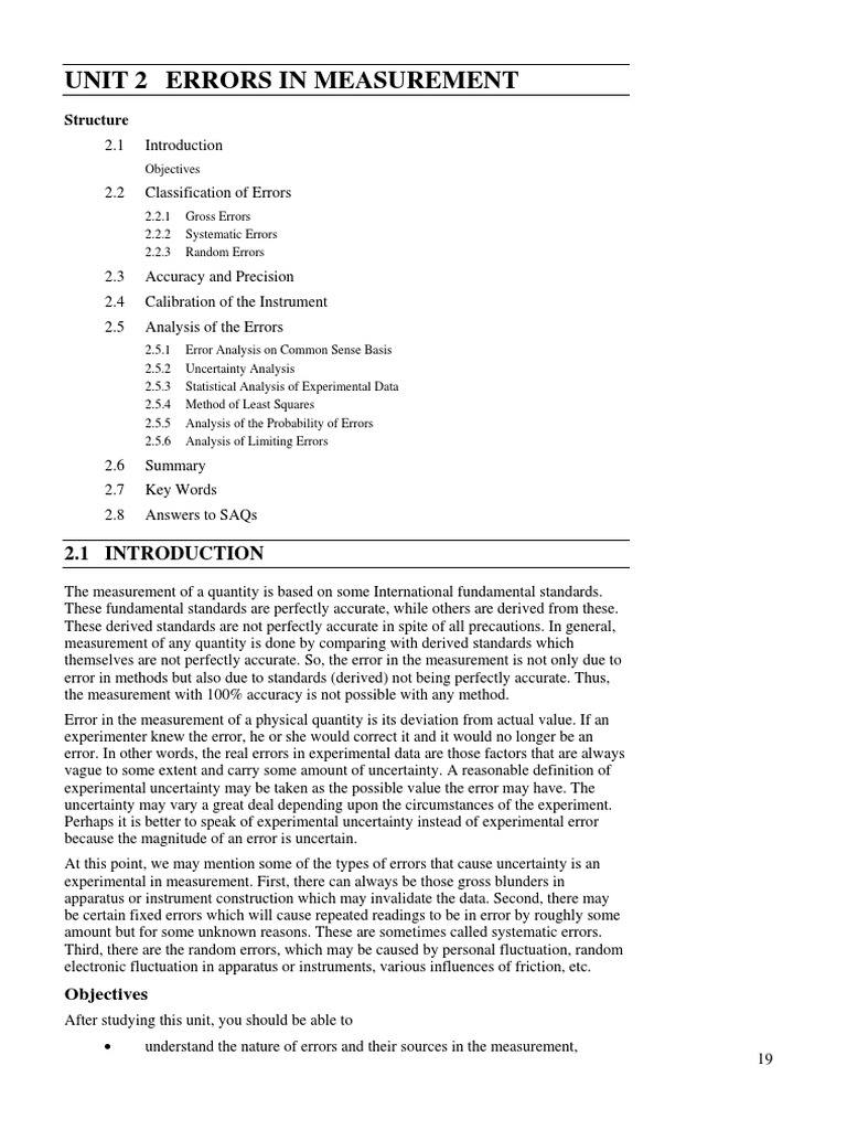 Errors Accuracy Precision Pdf Observational Error Accuracy And
