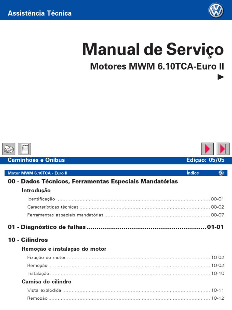 Motor MWM 6.10TCA PDF | PDF | Óleo de motor | Pistão