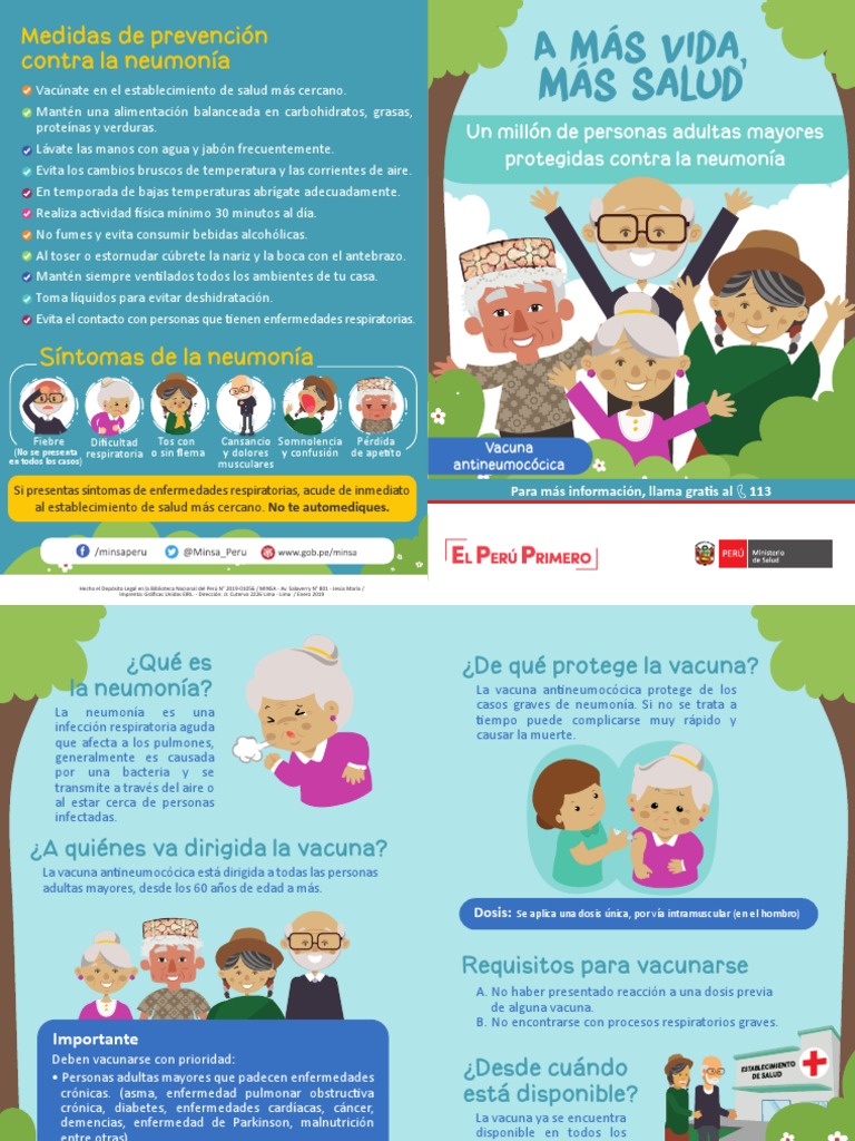 Neumonía Adulto Mayor Díptico | PDF | Neumonía | Inmunología