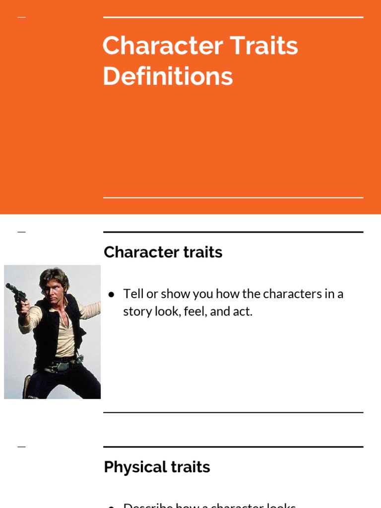 Understanding Character Traits Explained | PDF