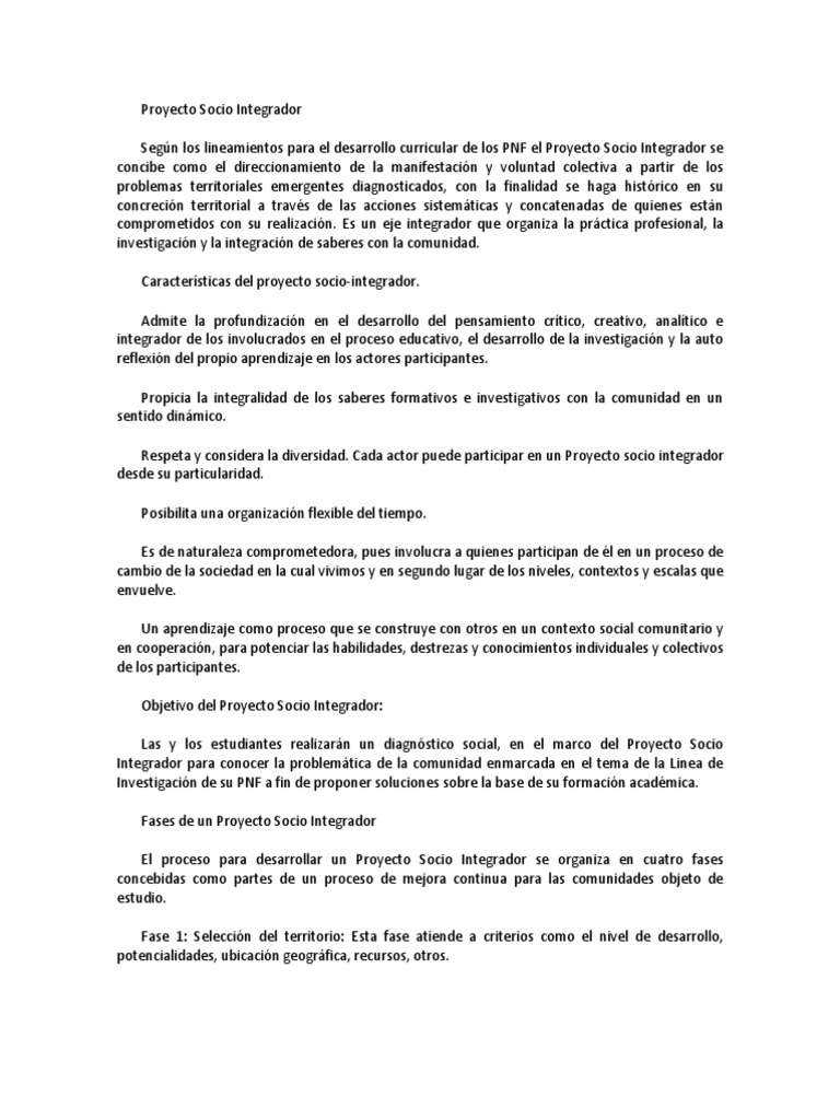 Guia Proyecto Socio Integrador | PDF | Análisis FODA | Planificación