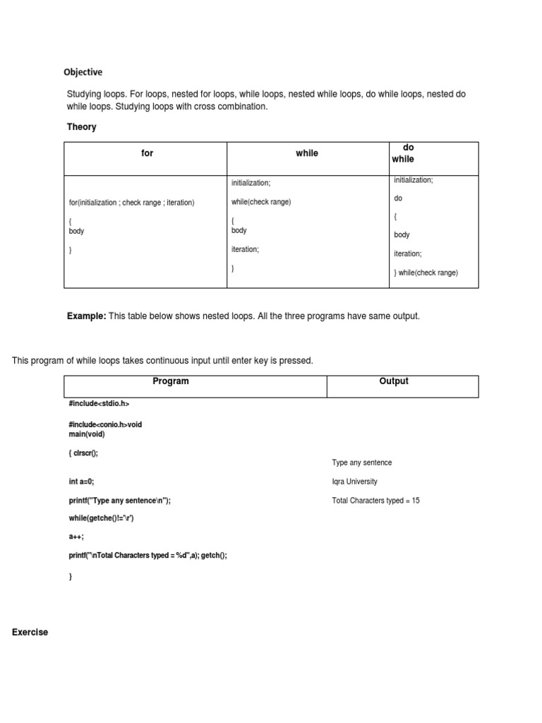 Objective | PDF | Computer Science | Computer Programming