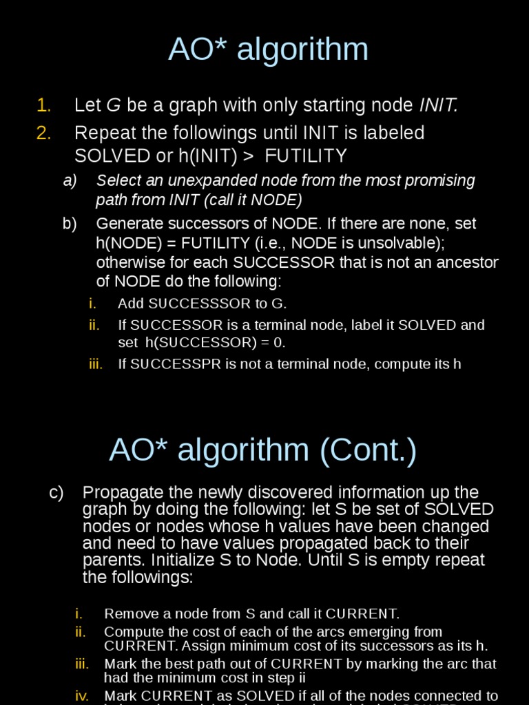 Efficient Graph Search Using the AO* Algorithm | PDF | Vertex (Graph Theory) | Algorithms