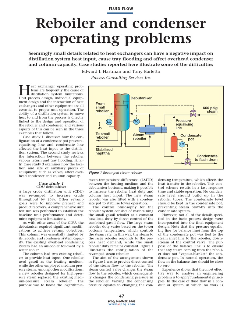 Reboiler and Condenser Operating Problems PDF | PDF | Heat Exchanger ...