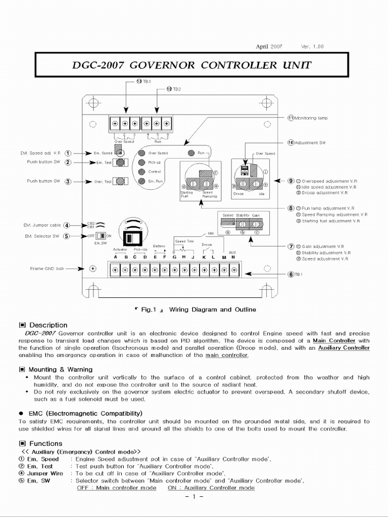 Governor DGC-2007 PDF | PDF