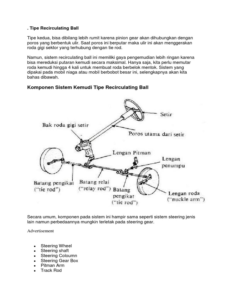 Tipe Recirculating Ball | PDF