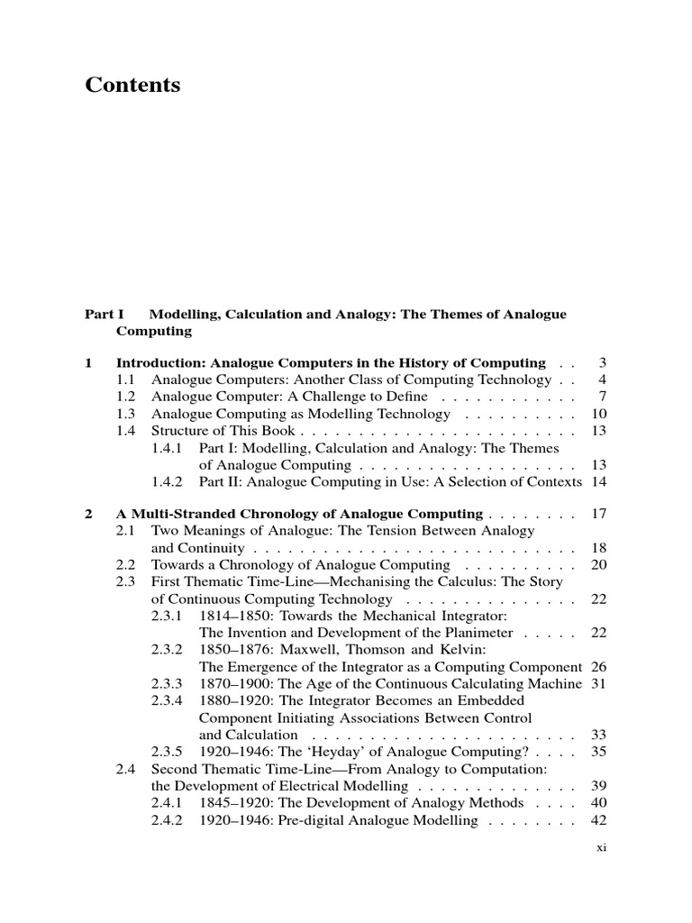Modelling, Calculation and Analogy: The Themes of Analogue Computing 1 Introduction: Analogue ...