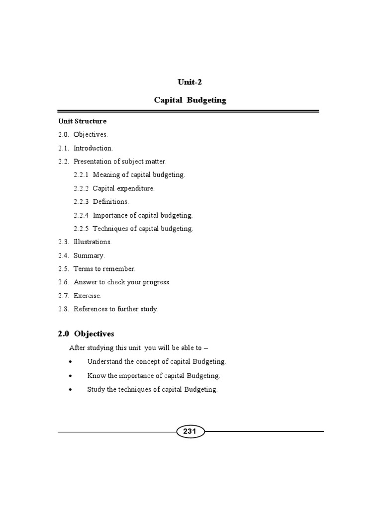 Capital Budgeting Notes | PDF | Present Value | Depreciation