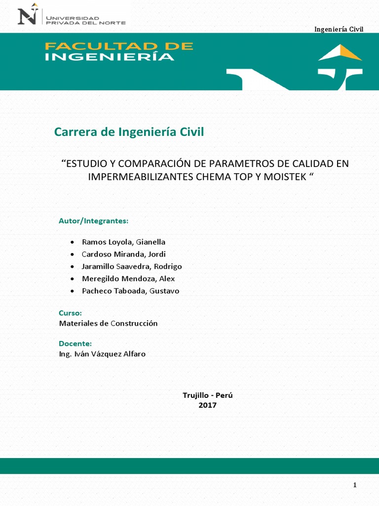 Comparativa de Calidad: Chema Top vs Moistek | PDF | Densidad | Hormigón
