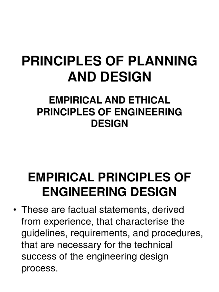 1-Principles of Engineering Design | PDF | Engineering Design Process ...