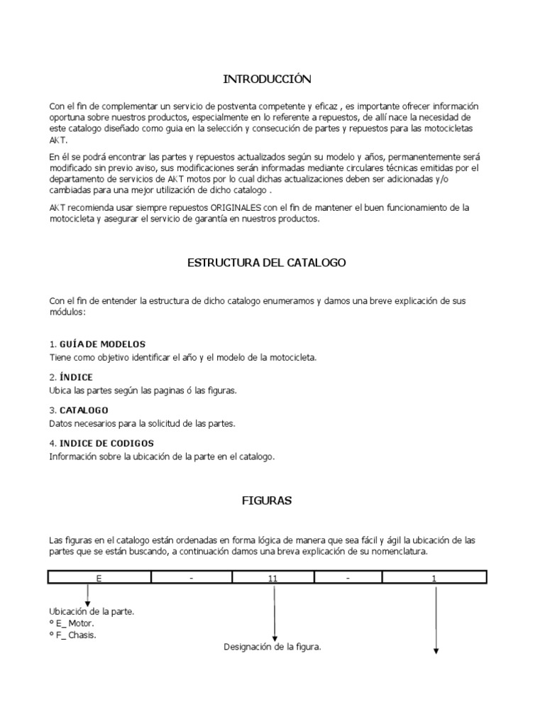 Catálogo de Repuestos AKT 180 XM | PDF | Embrague | Motocicleta