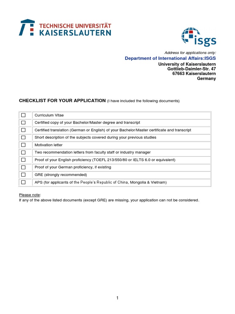 EIT Application Checklist Feb 2018 | PDF