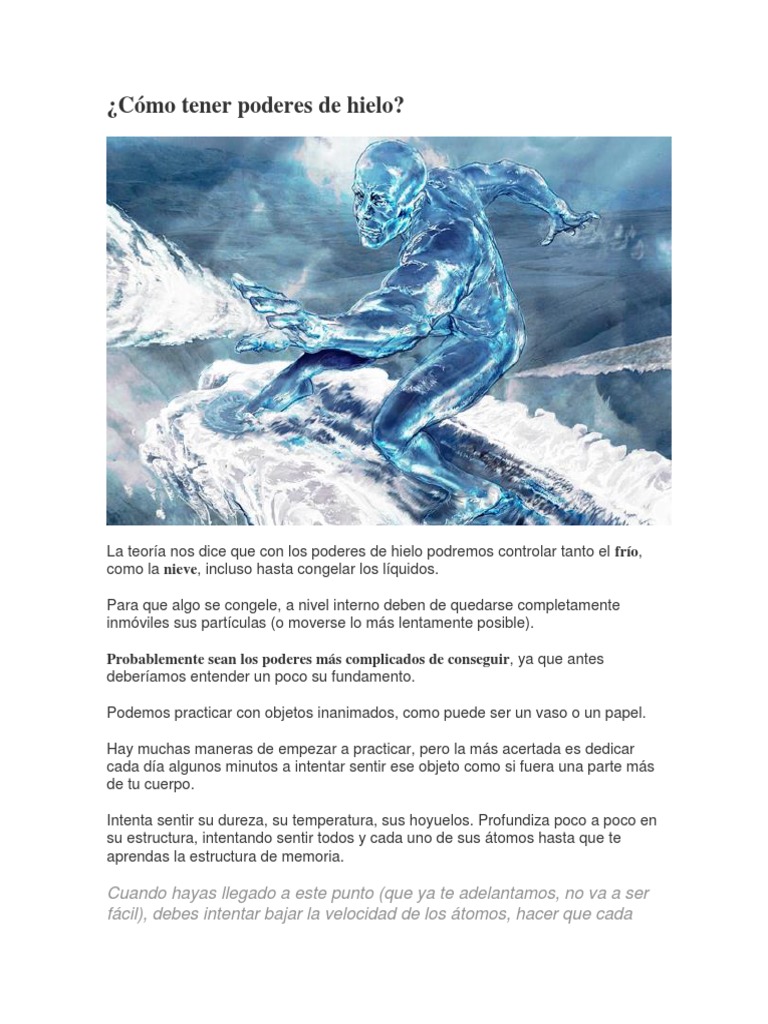 Cómo Tener Poderes de Hielo | PDF | Temperatura | Mente