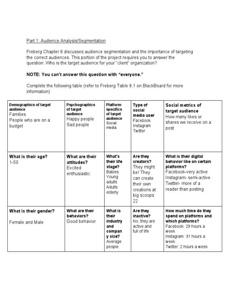Audience Analysis | PDF | Social Media | Popular Culture & Media Studies