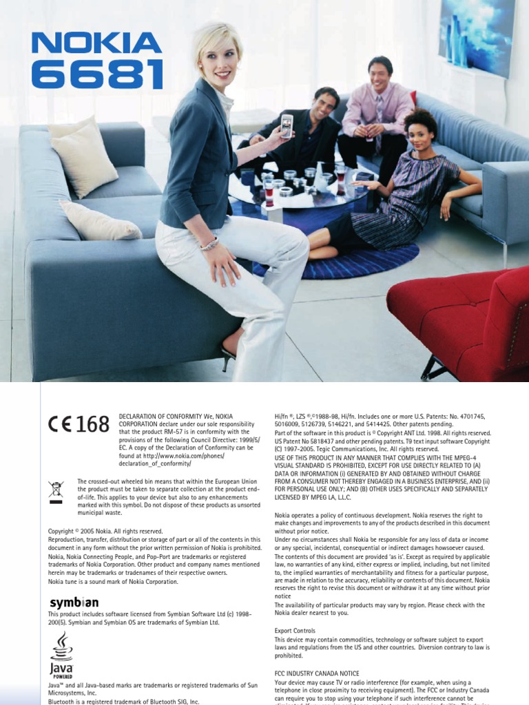 Nokia 6681 UG en | PDF | Instant Messaging | Bluetooth