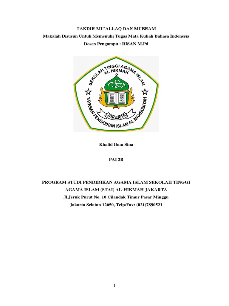 Memahami Takdir Mu’allaq dan Mubram | PDF
