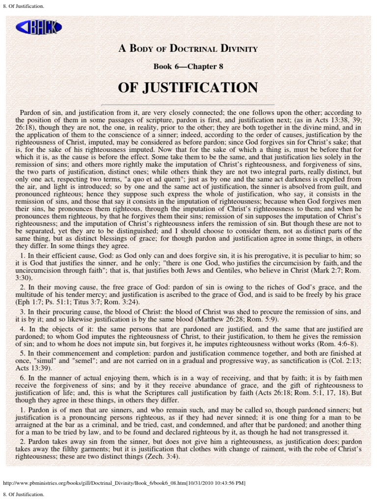 of Justification. | PDF | Justification (Theology) | Grace In Christianity