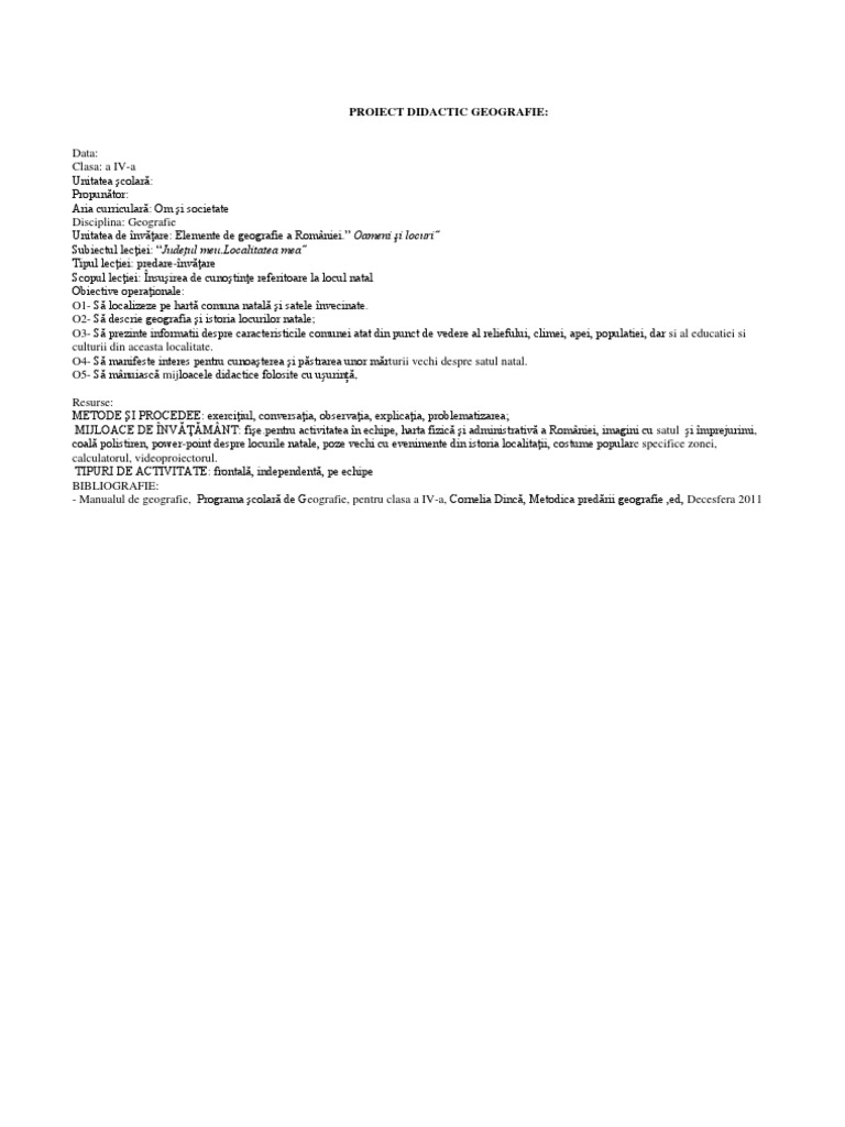 Localitatea Mea | PDF