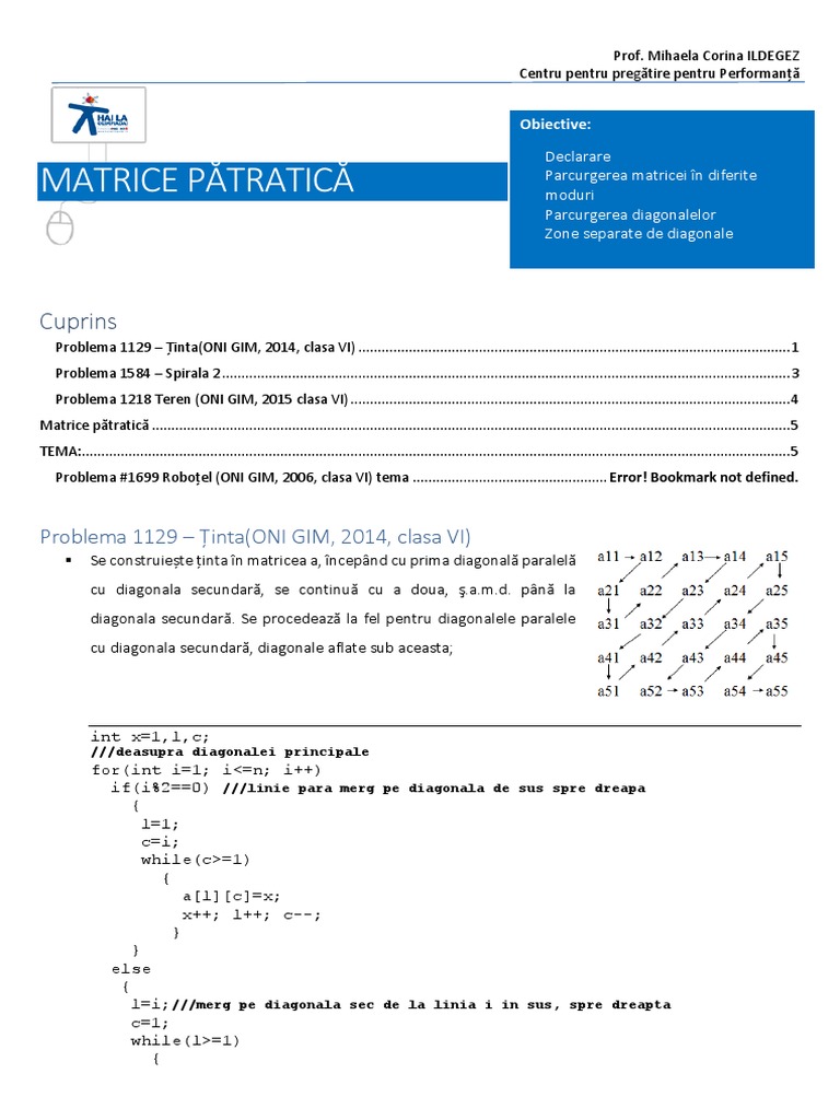 Matrice Patratica - Construiri | PDF